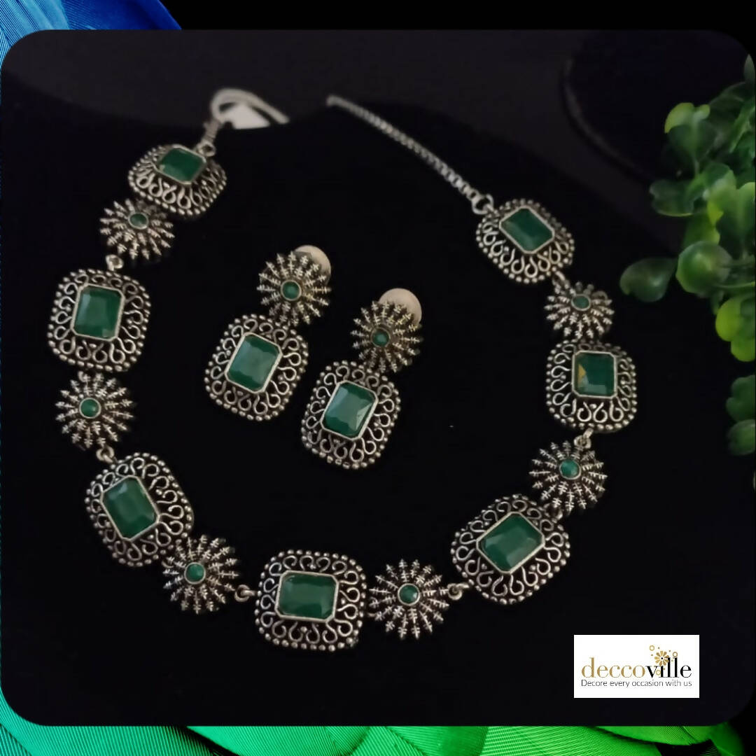Nupur Silver Stone Necklace – MESH EXCLUSIVES